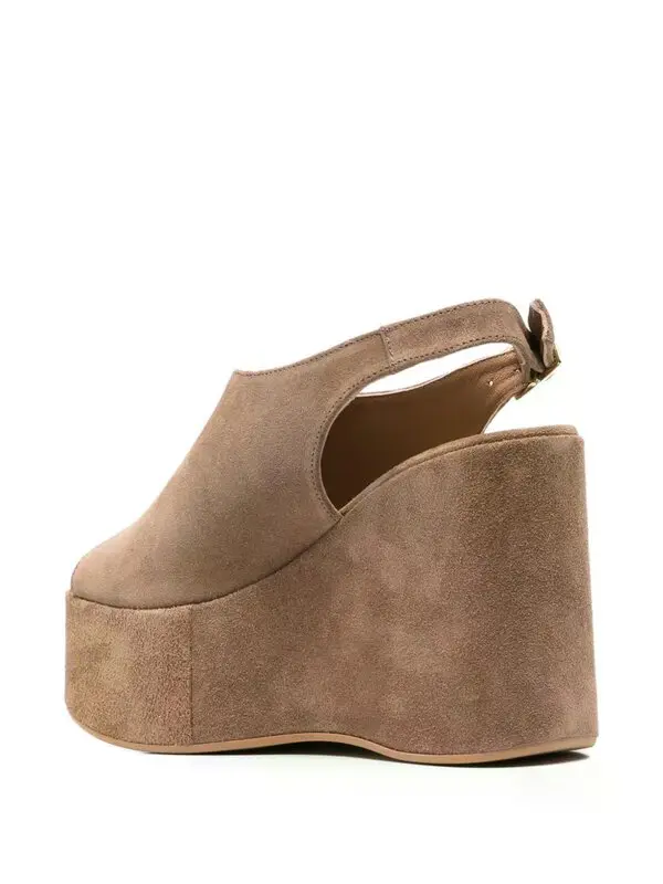 CURIOSITÈ Suede Platform Sandals