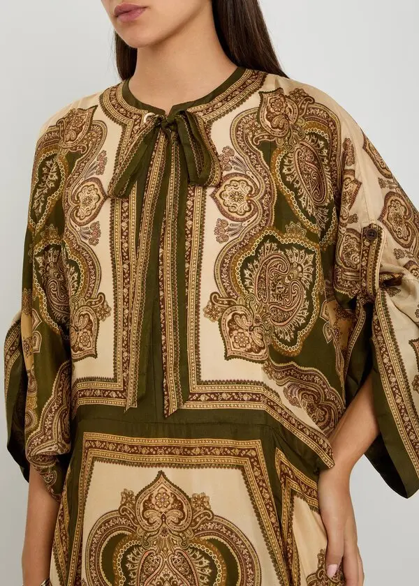 Zimmermann Mahon Printed Silk Midi Tunic Dress - Multicoloured