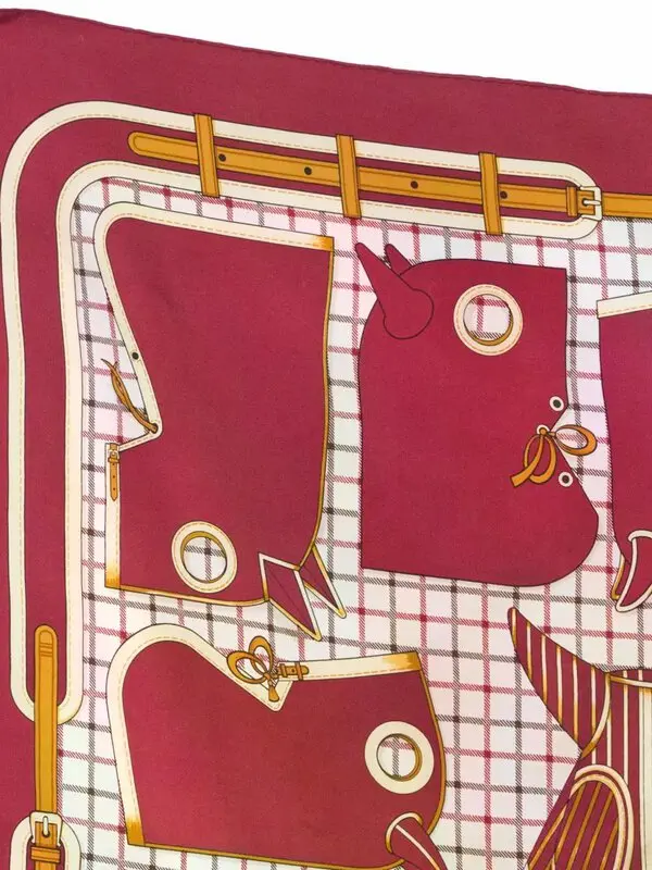 Hermès 1974 Camails Silk Scarf - Red