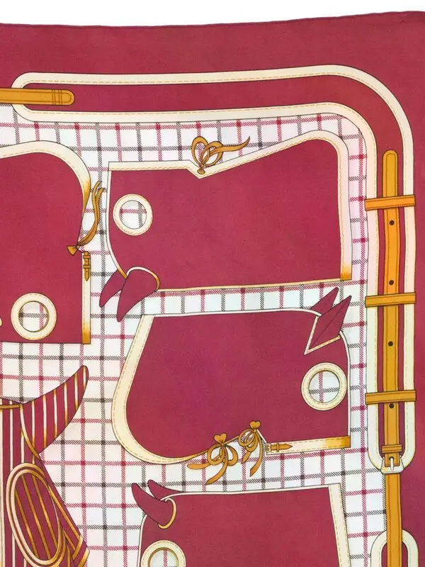 Hermès 1974 Camails Silk Scarf - Red