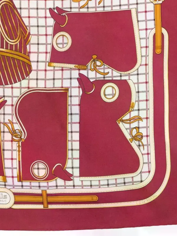 Hermès 1974 Camails Silk Scarf - Red