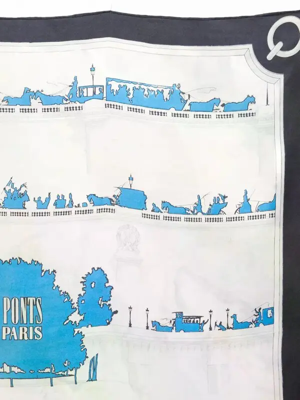 Hermès 1953 Les Ponts De Paris Silk Scarf