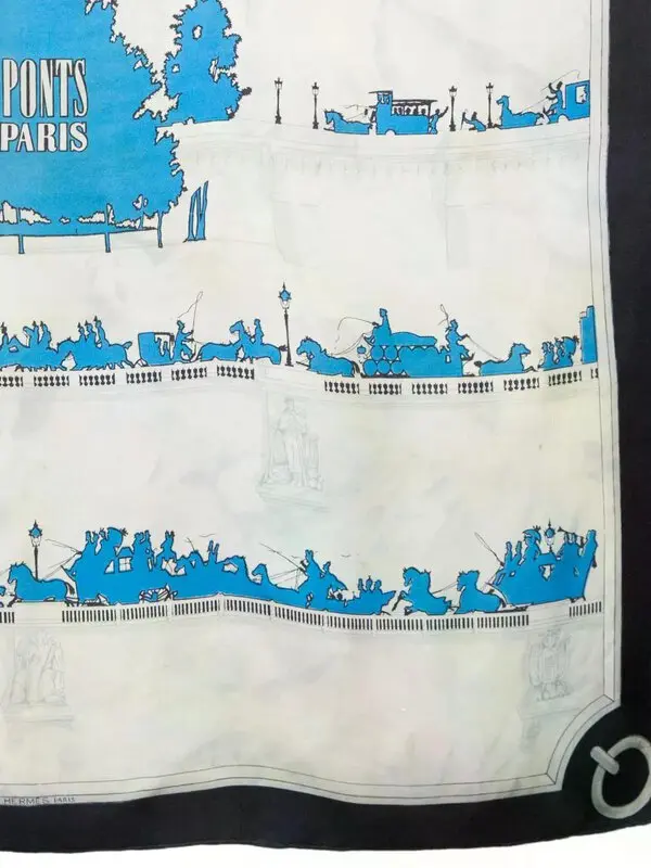 Hermès 1953 Les Ponts De Paris Silk Scarf