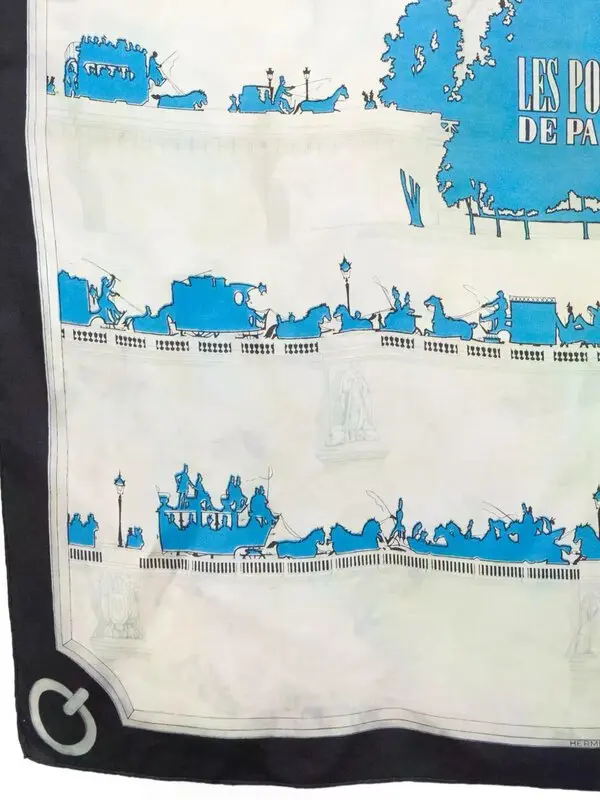 Hermès 1953 Les Ponts De Paris Silk Scarf