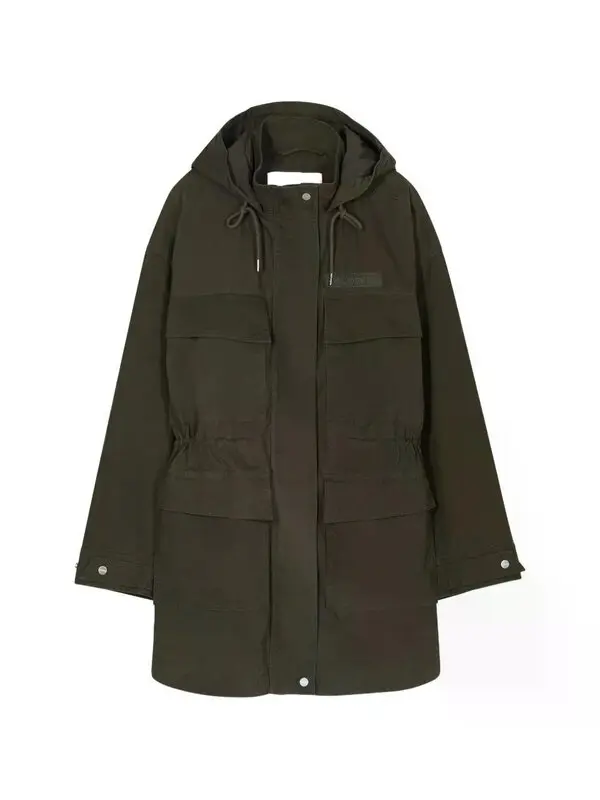 Closed Drawstring Waist Cotton Parka