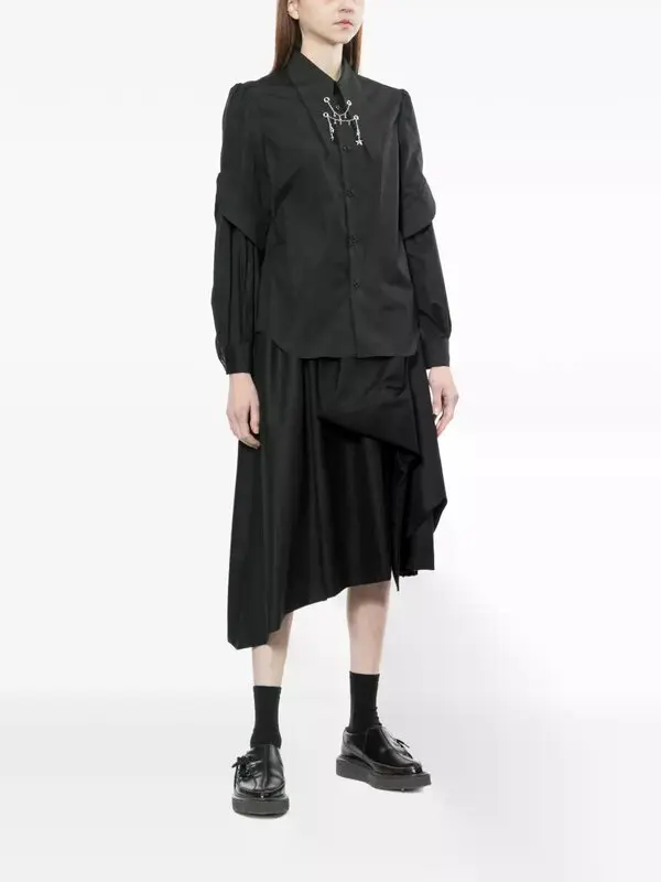Noir Kei Ninomiya Layered Shirt With Chain Detail