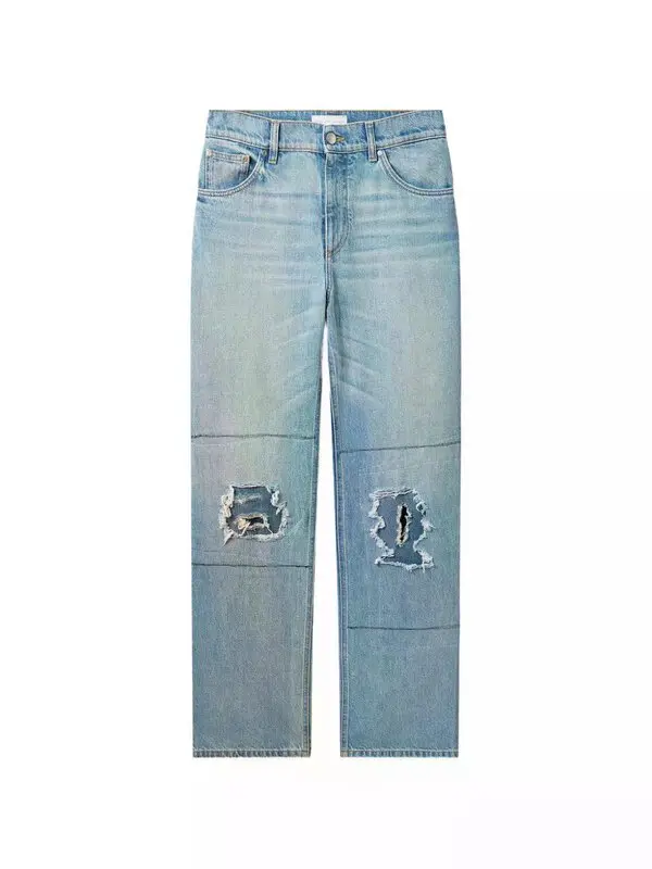 Stella McCartney Distressed Patchwork Jeans - Blue