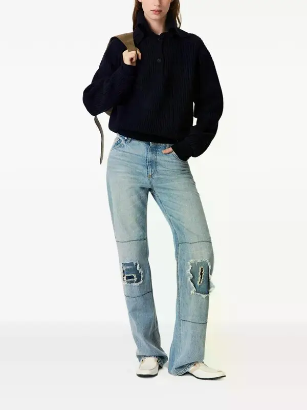 Stella McCartney Distressed Patchwork Jeans