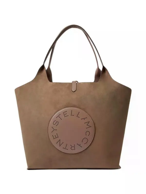 Stella McCartney Logo Perforated Tote Bag - Brown