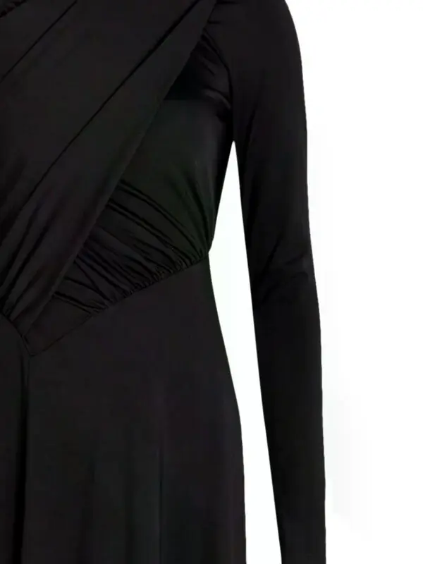 Victoria Beckham Gathered Asymmetric Midi Dress