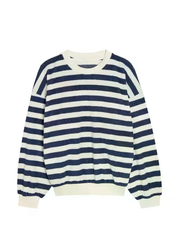 Suzie Kondi Sifnos Striped Crew Neck Long Sleeve Sweater