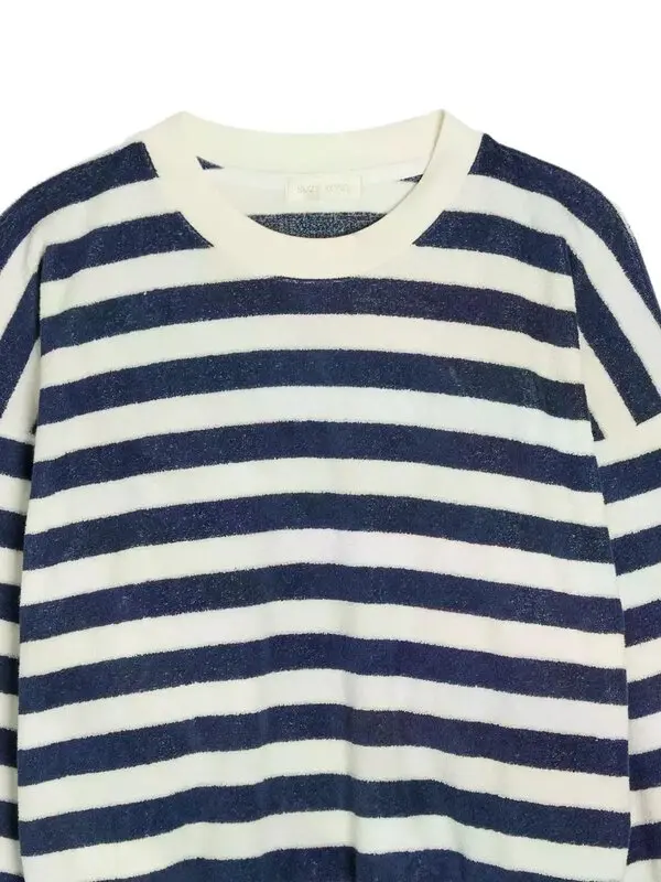 Suzie Kondi Sifnos Striped Crew Neck Long Sleeve Sweater