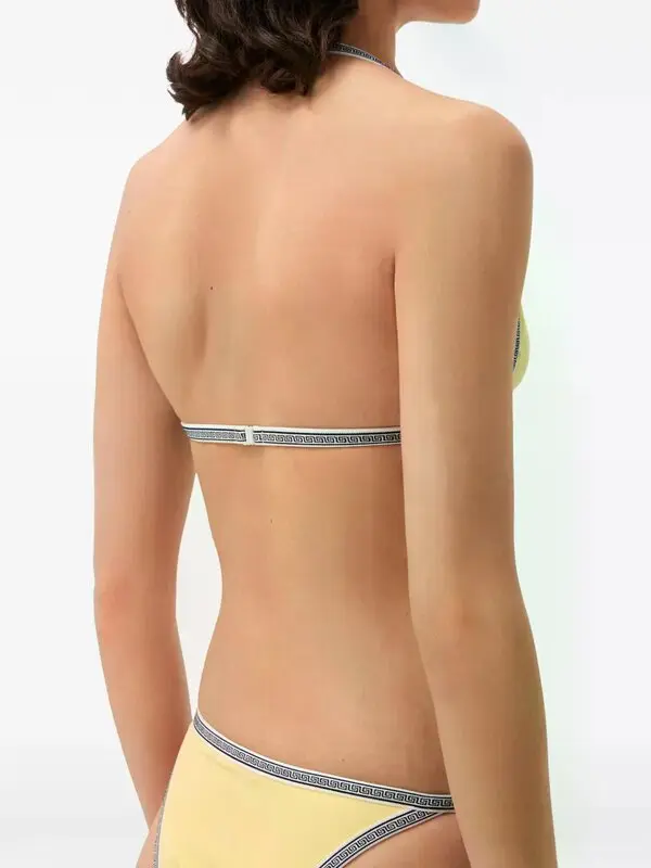 Versace Greca Border Bikini Top - Yellow