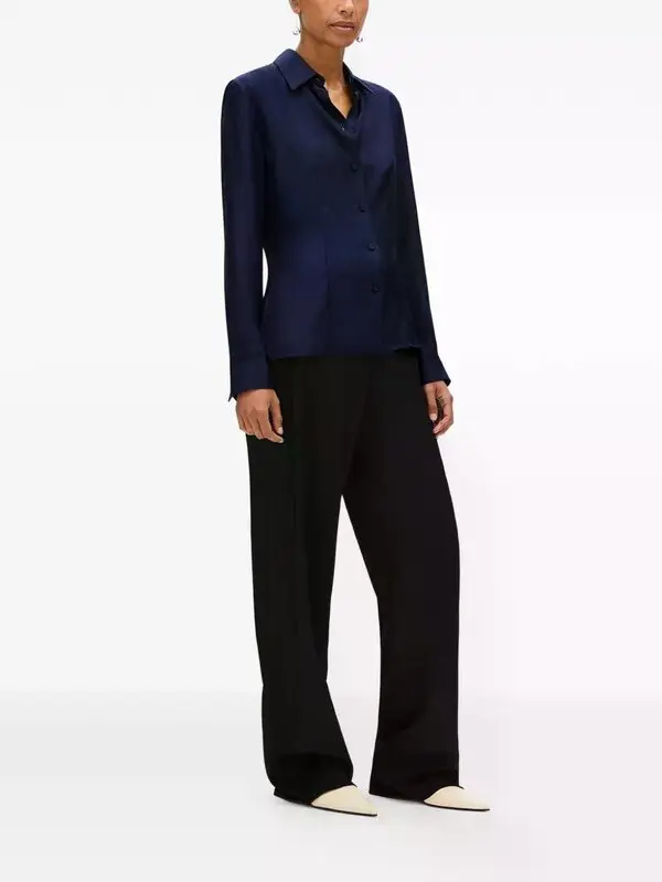 Another Tomorrow Darted Fitted Shirt