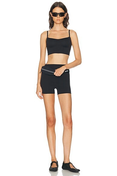 NIKESKIMS Matte Cami Long Line Bra - Obsidian