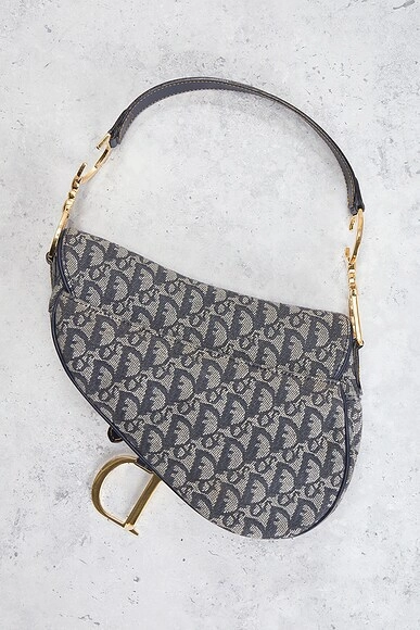 Dior Trotter Oblique Saddle Bag - Blue