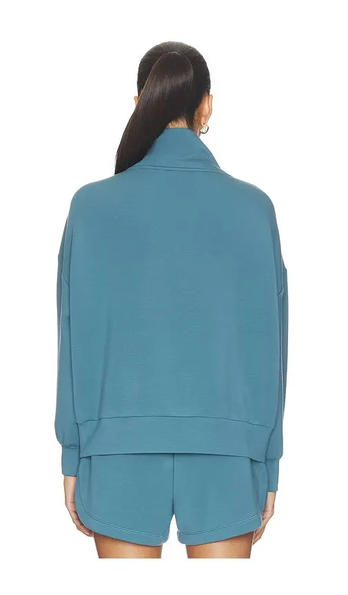 Varley Hawley Half Zip Sweatshirt - Blue