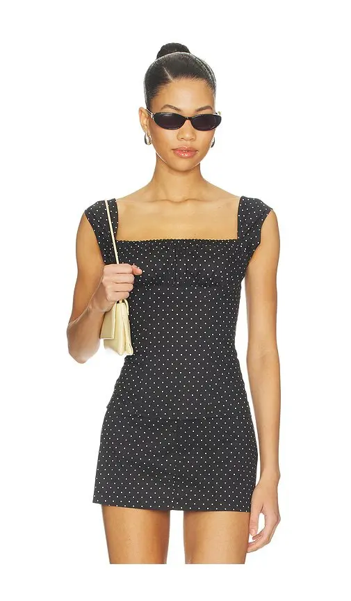 WeWoreWhat Cap Sleeve Ruched Cup Corset In . Also - Black