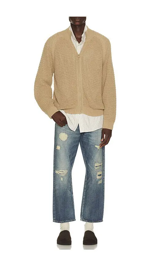 BEAMS 5 Pocket Classic Denim Repair Jeans