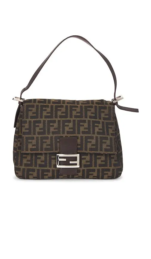 FWRD RENEW Fendi Zucca Mama Forever Baguette Shoulder Bag - Brown