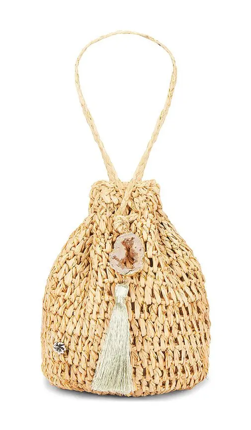 FLORABELLA Stintino Hand Crochet Raffia Wristlet