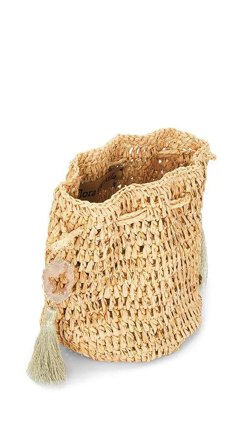 FLORABELLA Stintino Hand Crochet Raffia Wristlet