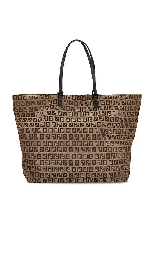FWRD RENEW Fendi Zucchino Tote Bag - Brown