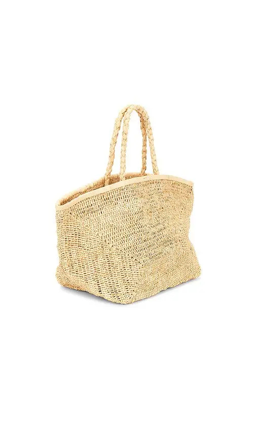 FLORABELLA Vallejo Lux Crochet Raffia Tote - Neutral