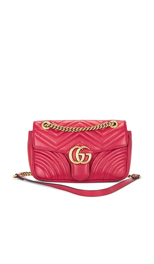 FWRD RENEW Gucci Gg Marmont Shoulder Bag - Red