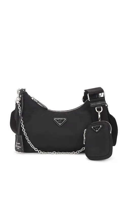 FWRD RENEW Prada Re-edition 2005 Re-nylon Shoulder Bag - Black