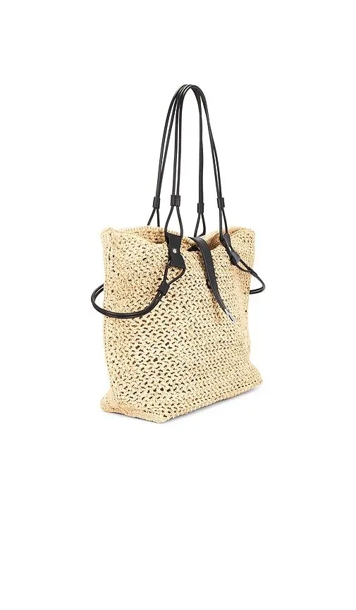 IRO PARIS Lasso Raffia Shoulder Bag