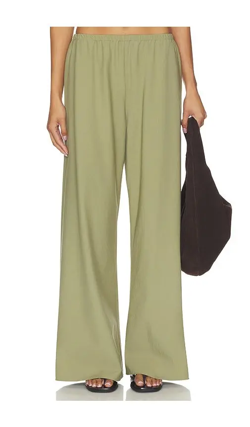 LA LIGNE Cotton Poplin Colby Trousers - Olive