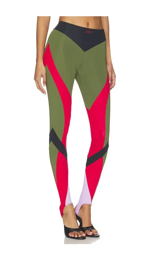Off-White Ly Color Block Legging In . Also - Green