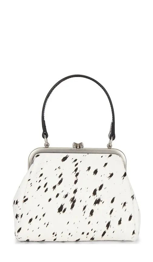 MARKGONG Small Cowhide Leather Metal Clasp Bag