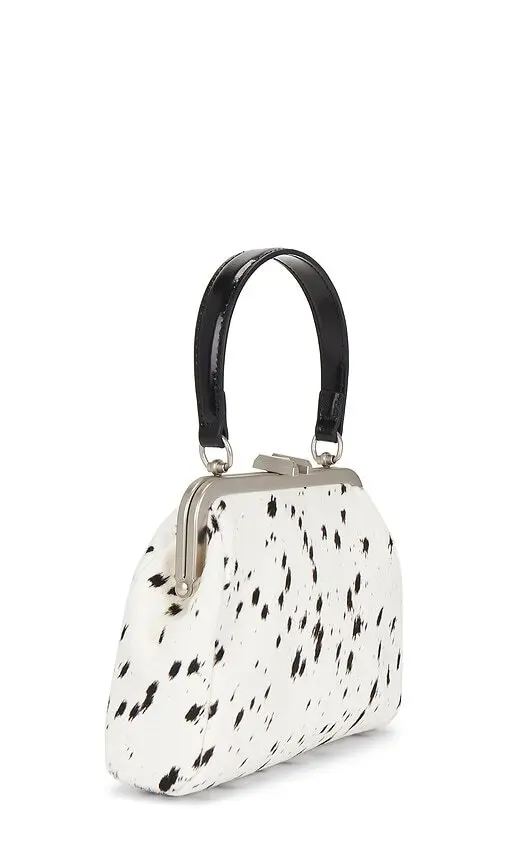 MARKGONG Small Cowhide Leather Metal Clasp Bag