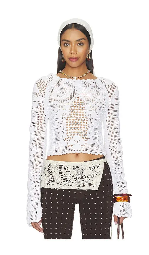 KETTEL ATELIER Talia Crochet Blouse