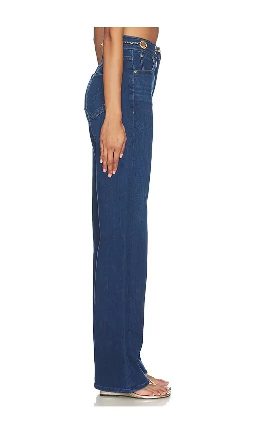 MOTHER The Off The Chain High Waisted Tunnel Vision Sneak Jeans - Blue