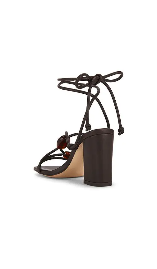 Raye Isra Square Toe Lace-up Heeled Sandals