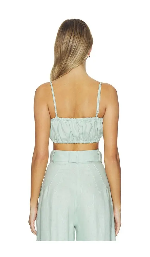 Matthew Bruch Structured Bandeau Crop Top