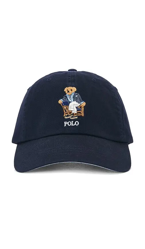 Polo Ralph Lauren Cotton Twill Novelty Newport Bear Sport Cap - Navy