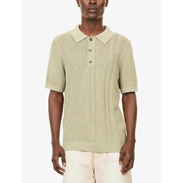 CHE Santino Honeycomb-knit Cotton Polo Shirt