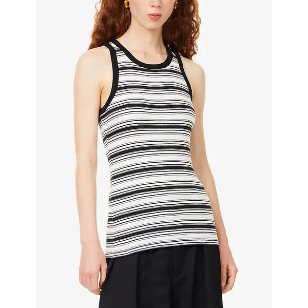 SAMSOE SAMSOE Samsøe Samsøe Striped Ribbed Knit Sleeveless Top