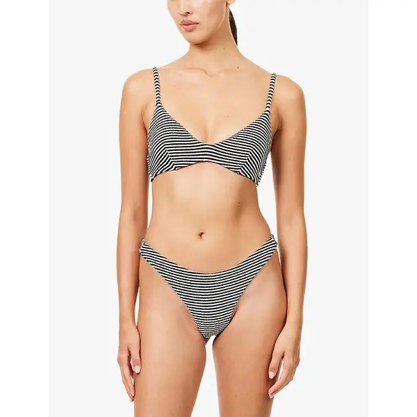 TALA Crinkle Stripe Bikini Bottoms