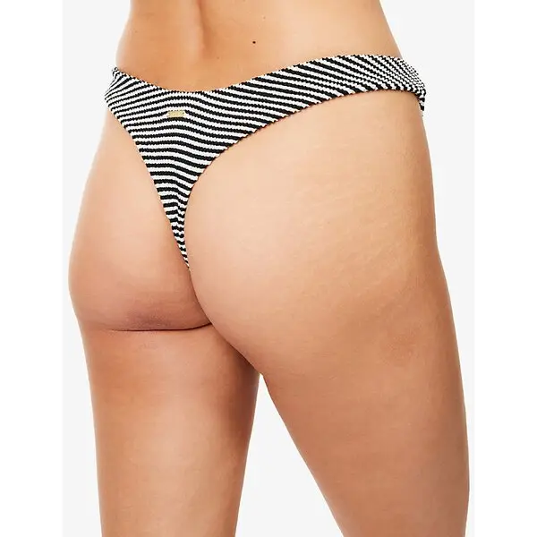 TALA Crinkle Stripe Bikini Bottoms