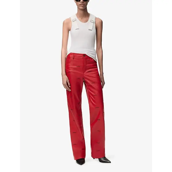 Loewe Ribbed Buckled-strap Cotton-blend Tank Top - White