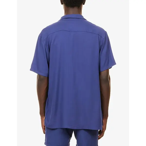 ARRELS BARCELONA X Baseman Cat-embroidered Short-sleeve Woven Shirt