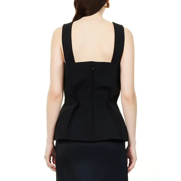 Khaite Yasmina Boned Woven Top