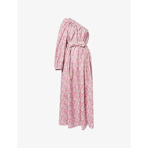 NACKIYE Antiparos Bow-belt Cotton Maxi Dress