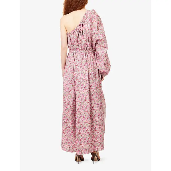 NACKIYE Antiparos Bow-belt Cotton Maxi Dress