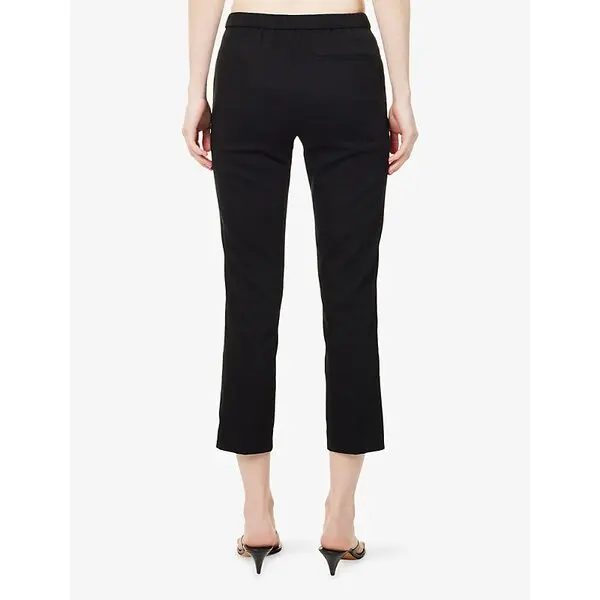 Theory Treeca Pull-on Linen-blend Cropped Trousers